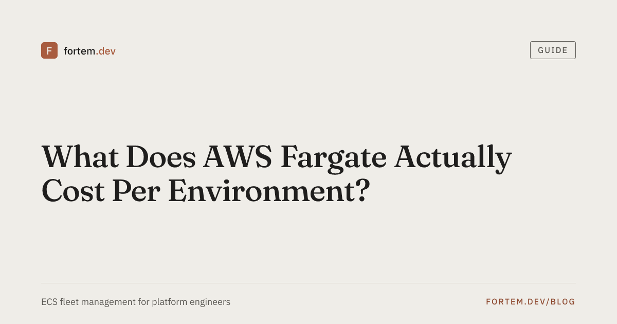 AWS Fargate Pricing 2026 — Official Rates + Real Environment Cost ...